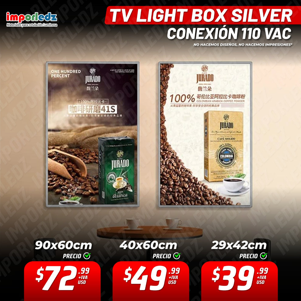 TV LIGHT BOX SILVER (CAJA DELUZ LED) – IMPORLEDZ